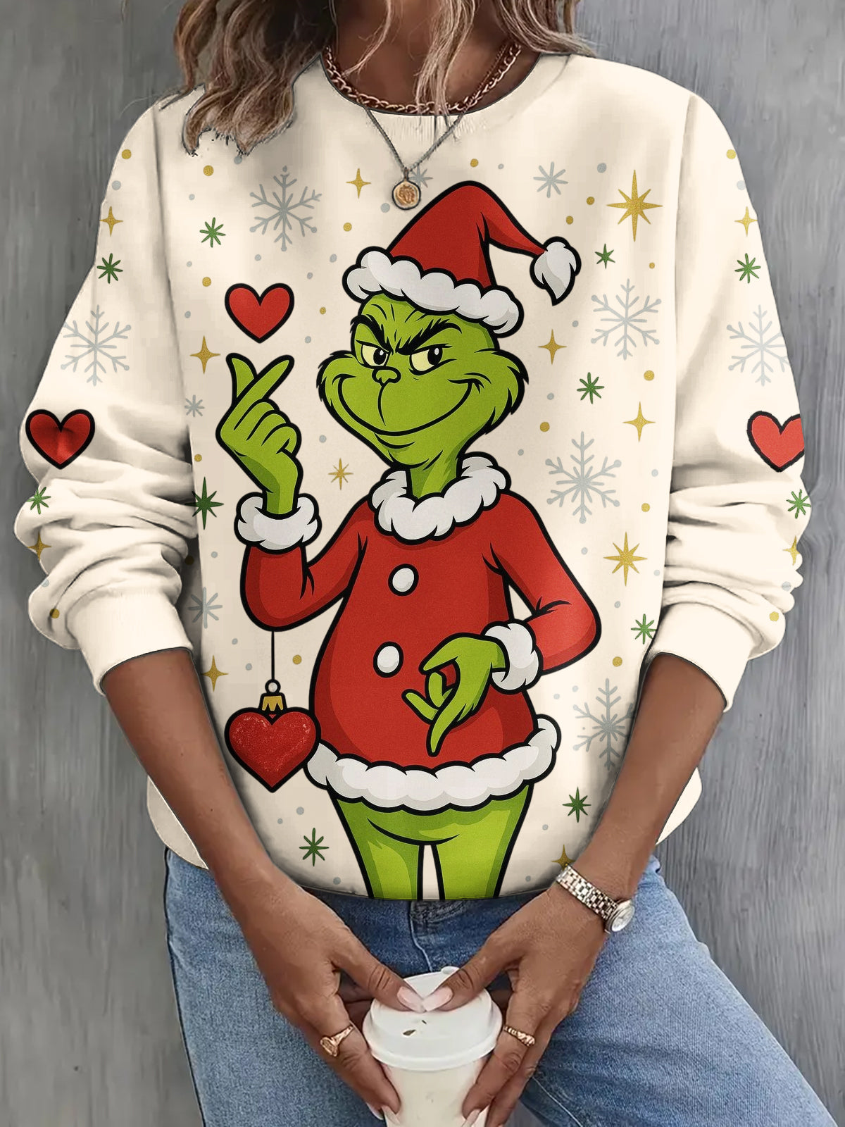 Fun Grinch Long Sleeve Casual Top – Wonder closets