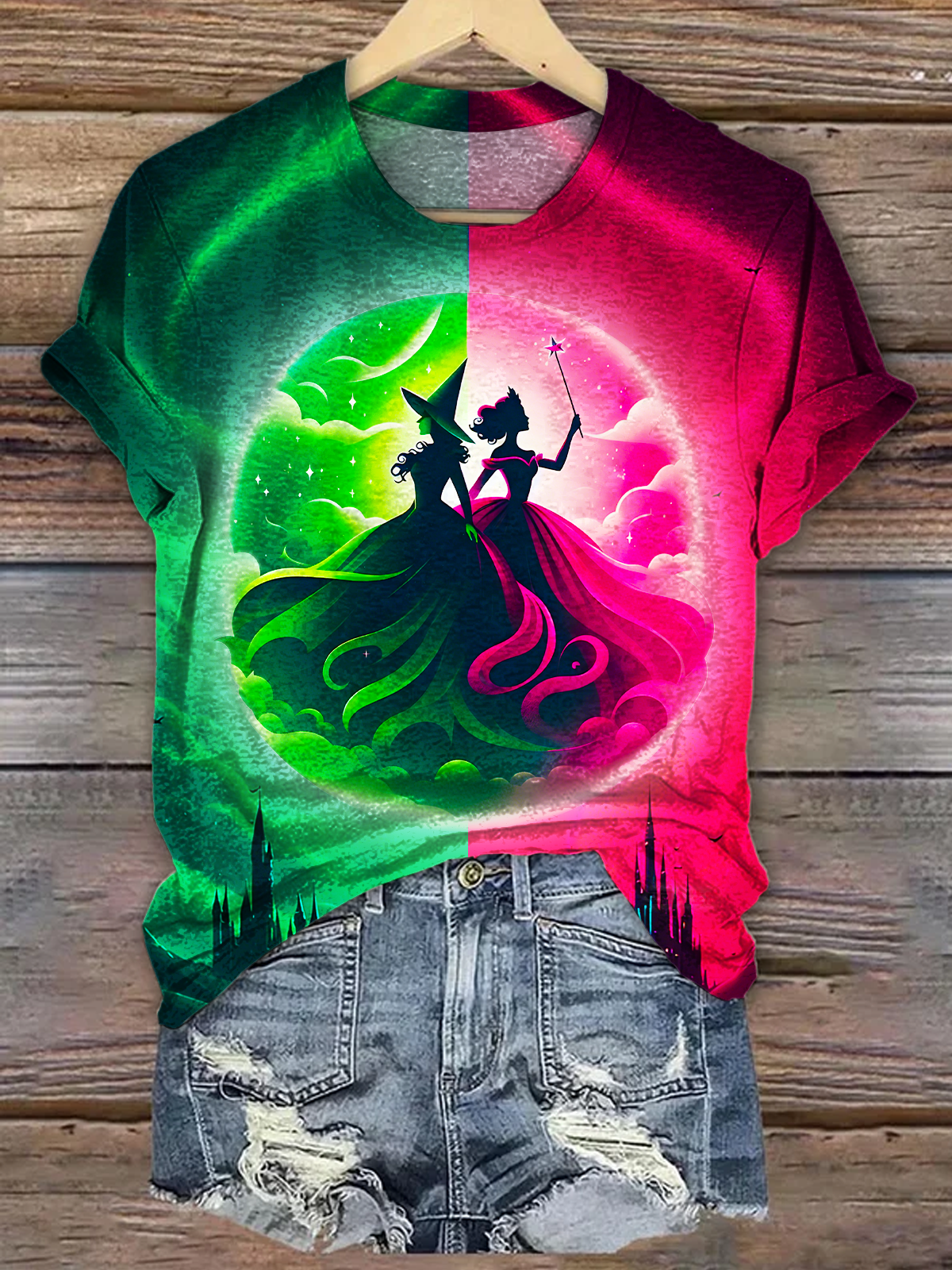 Elphaba & Glinda Wicked Crew Neck T-shirt – Wonder closets