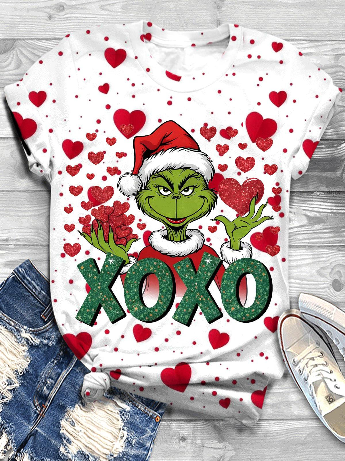 Green Monter Xoxo Valentines T-shirt – Wonder closets