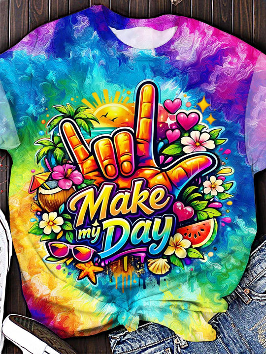 Make My Day Crew Neck T-shirt – Wonder closets