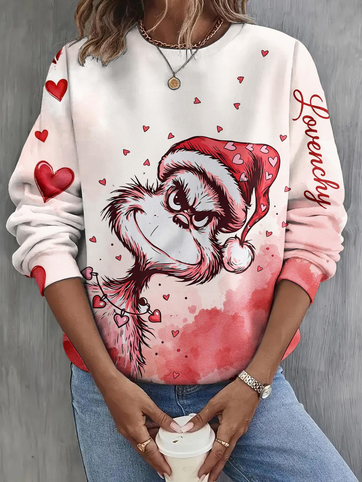 Valentine's Day Cute Grinch Long Sleeve Casual Top – Wonder closets