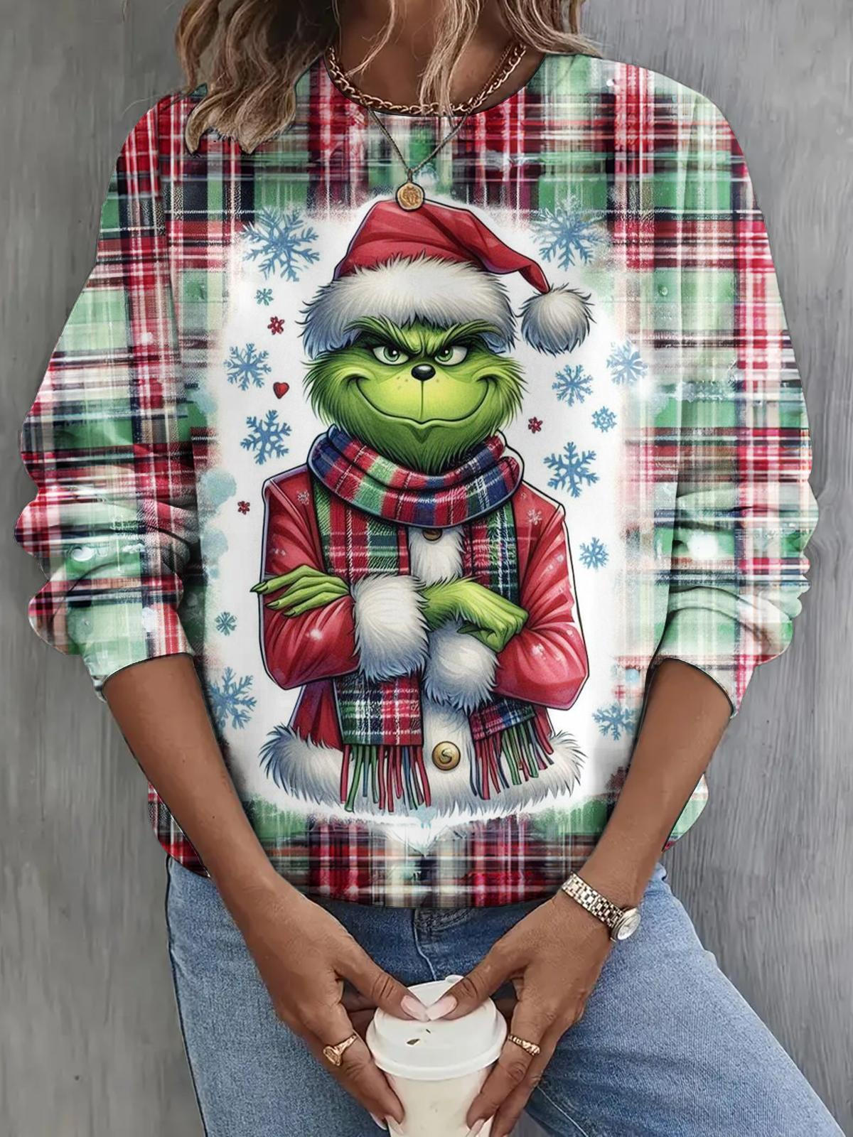 Fun Grinch Long Sleeve Casual Top – Wonder closets