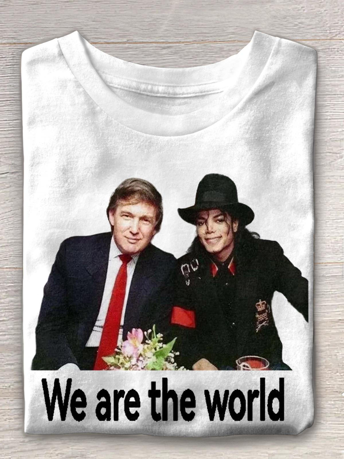 “WE ARE THE WORLD”Crew Neck T-shirt – Wonder closets