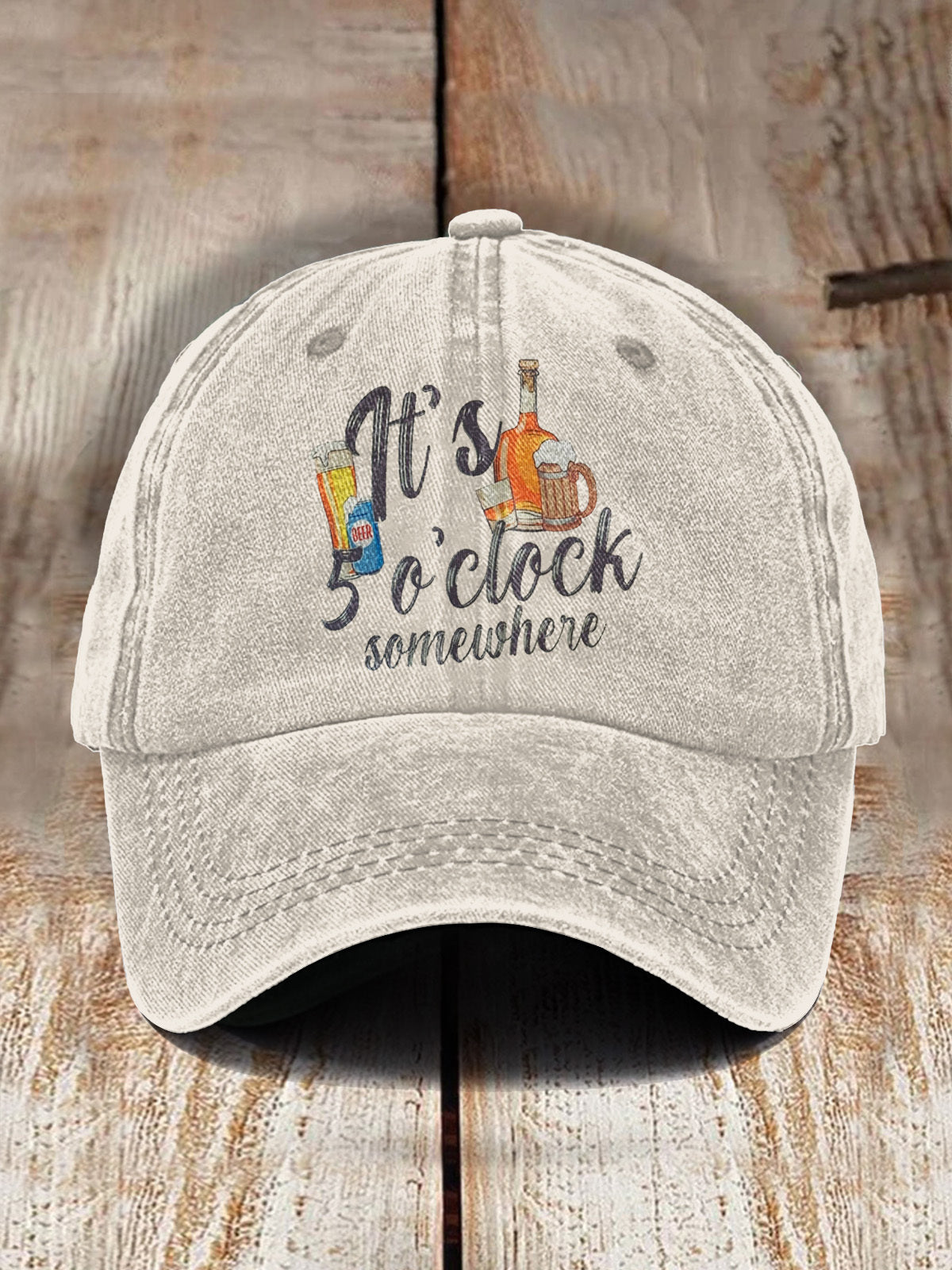 It's 5 O'Clock Somewhere Printed Baseball Cap – Wonder closets