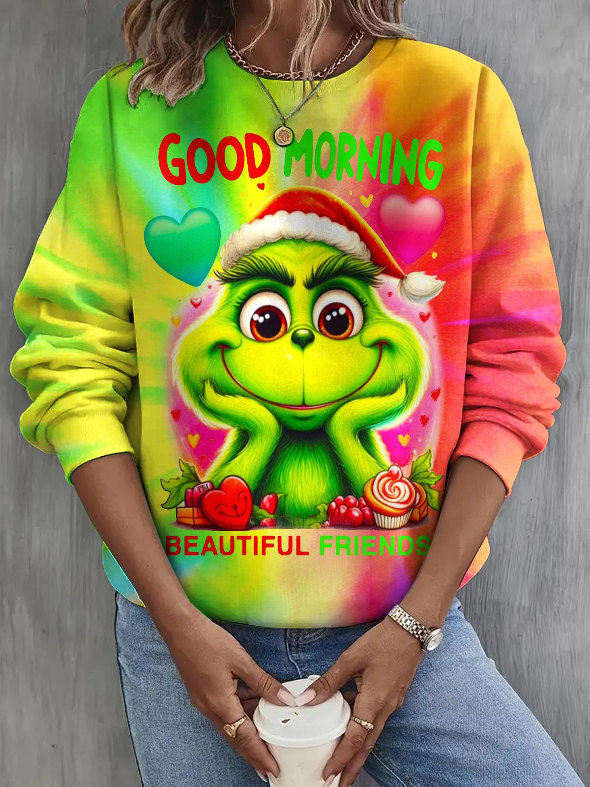 Valentine's Day Grinch Long Sleeve Casual Top – Wonder closets