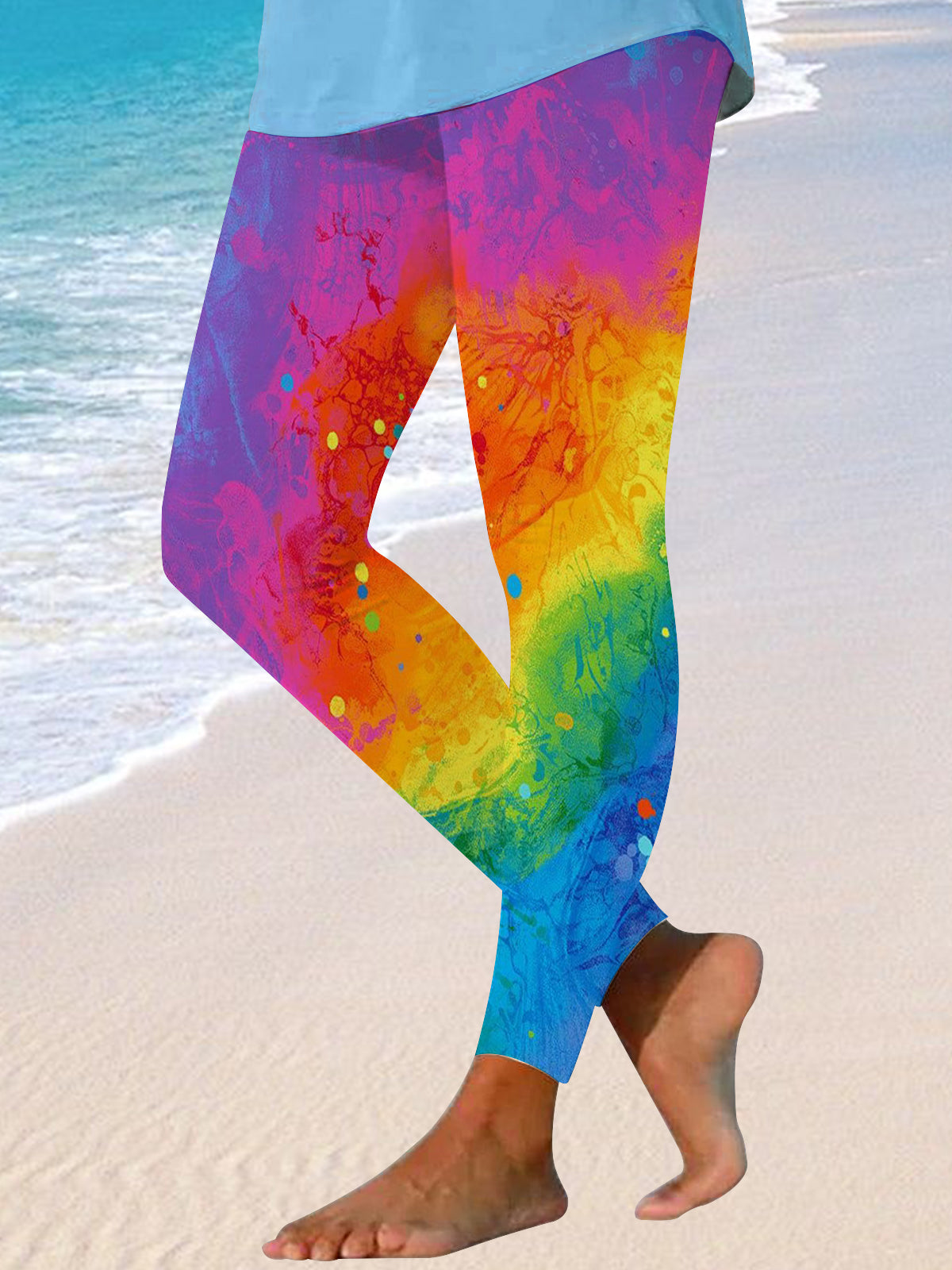 Tie Dye Ombre Beach Leggings – Wonder closets