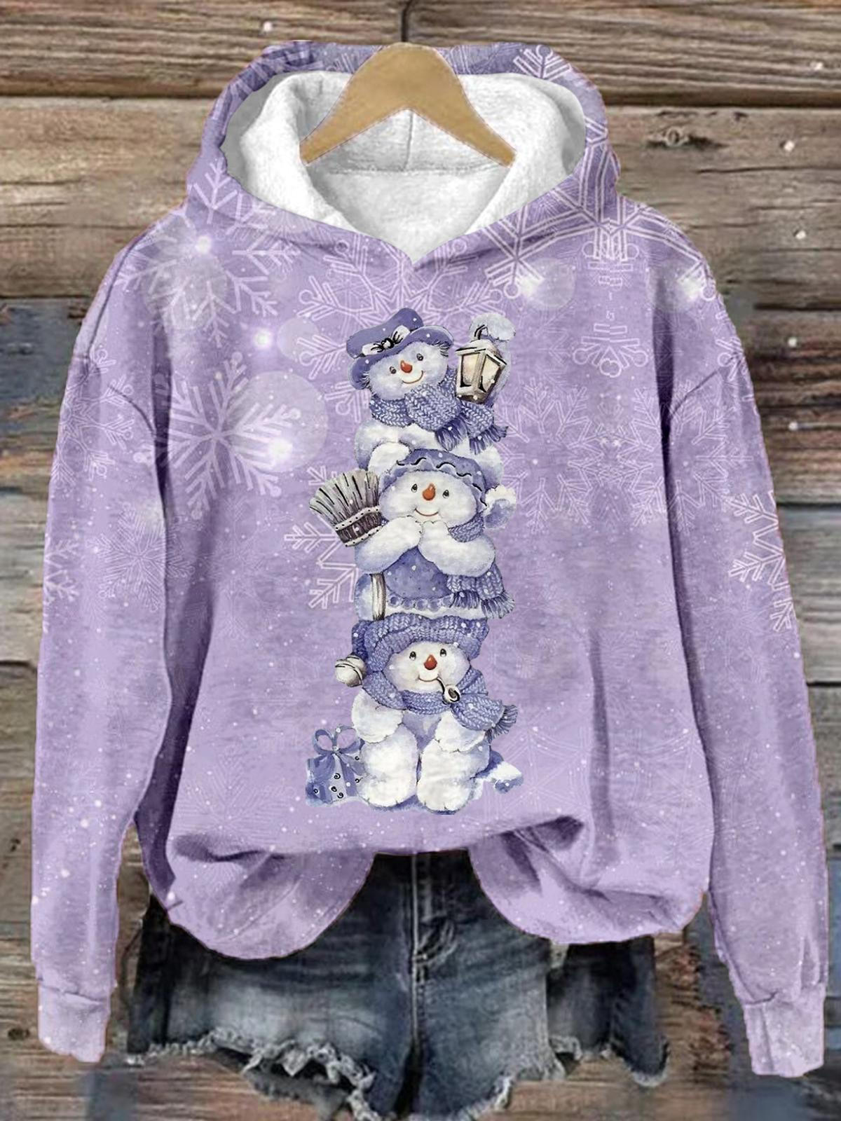 Hanging With My Snowman Long Sleeve Printed Hoodie – Wonder closets