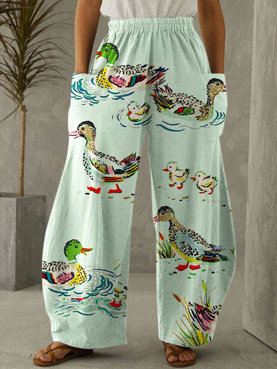 Women's Vintage Animal Print Casual Pants – Wonder closets